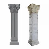 China Custom ABS Plastic Concrete Roman Pillar Chapiter Mould 50cm x 50cm Square for Durable Construction for sale