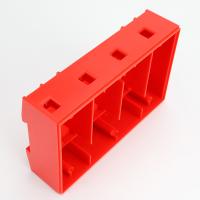 China Customized PC/ABS Plastic Injection Molded Housing Parts in Red Color for sale