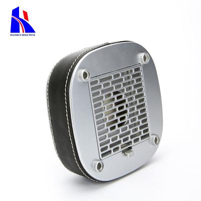 China PC ABS Plastic Injection Molded Housing with Silver Painting and Leather Covering for sale