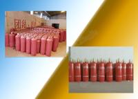 China 10L Red Easy to Install Hanging FM200 Gas Cylinder Ceiling Mounted FM200 Cylinder for Small Protection Zones for sale