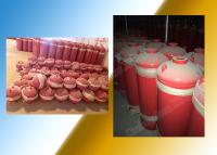 China Epoxy Or Polyester Powder Coated FM200 Cylinder -40C To 60C Temperature 10-50L Capacity Gaseous Fire Cylinder for sale