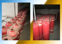China 90L Red FM200 Cylinder 5.6Mpa Working Pressure FM200 Container for Fire Suppression Systems for sale