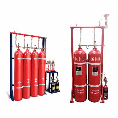 China 80L Red IG100 Inert Gas Fire Prevention System Automatic for sale