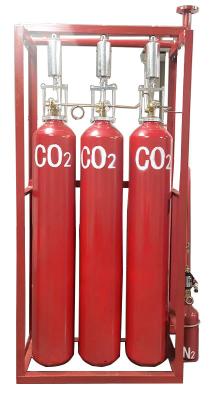 China 0.6kg/L Red CO2 Fire Suppression System For Commercial Buildings for sale
