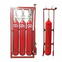 China Enclosed Flooding CO2 Extinguishing System Red Cylinder For Fire Suppression for sale