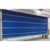 China Fireproof Blue Inorganic Fire Roller Shutter With Double Track Polymer Doors for sale