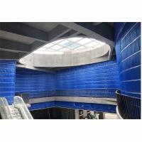 China Customized Blue Fire Roller Curtain with Super Inorganic Fabric for Shopping Center Fire Curtain Rolling Shutter Door for sale
