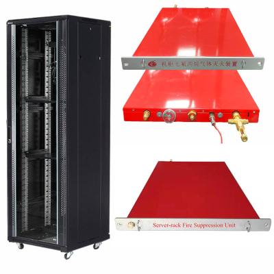 China Red FK-5-1-12 Rack Fire Suppressor High Durability 1U Capacity Xingjin Unit Easy Installation for sale