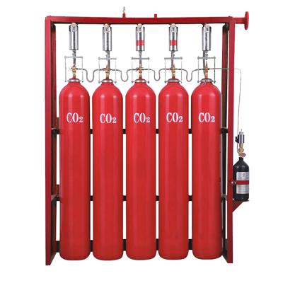 China 70L Capacity 42kg Gas Filling Volume CO2 Fire Suppression System with 5.7MPa Work Stress for Multi Zone Protection for sale