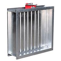 China Galvanized Steel Fire Damper with Rectangular Duct Connection and Customized Size for Smoke Exhaust and Ventilation for sale