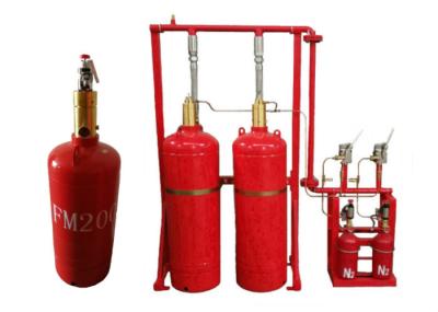 China Red Color FM200 Fire Suppression System 70l , 100 , 120l Capacity for sale