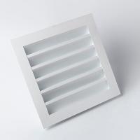China Fixed Rainproof Louver with 45° Downward-Tilted Blade and A6063 Extruded Aluminum Alloy for Weatherproof Ventilation for sale