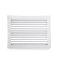 China Fixed Return Air Louver with 45° Fixed Tilt Blades and High-Strength Aluminum for Customizable Shape for sale