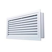 China Hinged Return Air Grille with High-Strength Aluminum and 45° Fixed Tilt Blades for HVAC Systems for sale