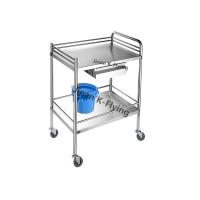 China Hospital Store Medicines 2 Layer Trolley Firm Structure for sale