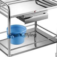 China Hospital Store Medicines 2 Layer Trolley Firm Structure for sale