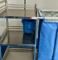 China 3 Layers Medical Push Cart , Rescue Metal Medical Trolley for sale