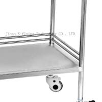 China 201 SS Hospital Delivery Medical Crash Cart With Two Drawers for sale