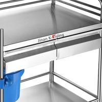 China Two Drawers H88cm Medical Trolley Cart For Laboratories for sale