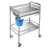 China Two Drawers H88cm Medical Trolley Cart For Laboratories for sale