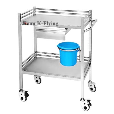 China ODM Anti Corrosion Stainless Steel Medical Trolley Easy Moving for sale
