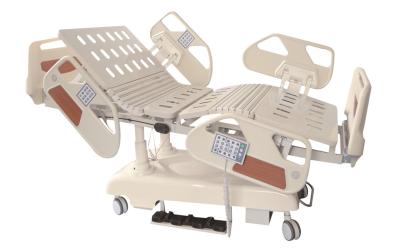 China 7 Function Hospital ICU Bed Adjustable 3 Column With Bed Lift for sale