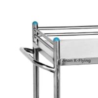 China Mute Casters One Handle Medical Trolley Cart 100*50*88cm for sale
