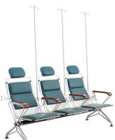 China clinics 3 Seater Stainless Steel Waiting Chair High End Handrail for sale
