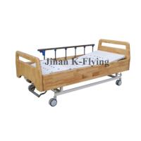 China Solid Wood Manual Nursing Bed , 2 Functions ICU Patient Bed for sale