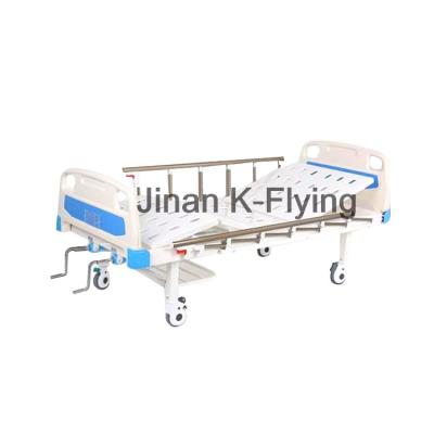 China OEM ABS Plastic 2 Crank Patient Bed For Clinic Mute Wheels for sale