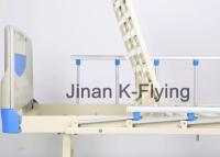 China OEM ABS Plastic 2 Crank Patient Bed For Clinic Mute Wheels for sale