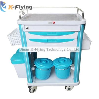 China Medicine Transfer Treatment Medical Trolley Cart With Drawers for sale