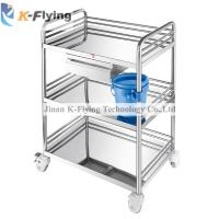 China Stainless Steel Hospital Furniture 3 Tiers Treatment Medical Trolley Cart for sale