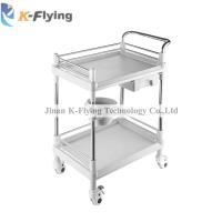 China Clinical ABS Plastic Two Layers Instrument Treatment Medical  Trolley for sale