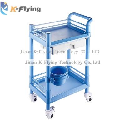 China ABS Plastic One Drawer Medical Trolley Cart CE Approval for sale