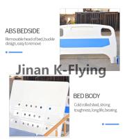 China Foldable Two Cranks Manual Nursing Bed IV Holes for sale