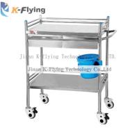 China 201 SS Hospital Delivery Medical Crash Cart With Two Drawers for sale