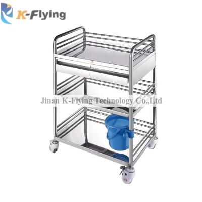China Silent 4 Casters Medical Trolley Cart For Beauty Salons for sale