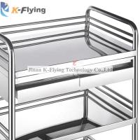 China Silent 4 Casters Medical Trolley Cart For Beauty Salons for sale