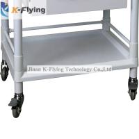 China ISO 13485 Two Shelf Medical Trolley Cart Four Steel Pipes for sale