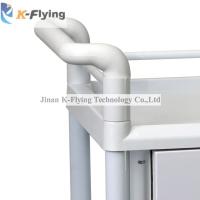 China ISO 13485 Two Shelf Medical Trolley Cart Four Steel Pipes for sale