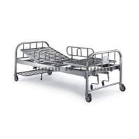 China 4 Castors Manual Hospital Nursing Bed Stainless Steel for sale