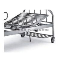 China 4 Castors Manual Hospital Nursing Bed Stainless Steel for sale