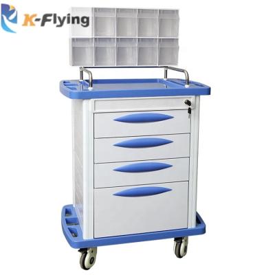 China 4 Drawers Emergency Crash Cart Trolley Centralized lock for sale