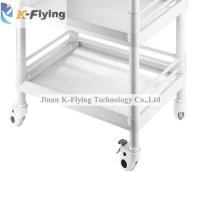 China Three Layer Hospital Instrument Trolley Diagonal Brake for sale