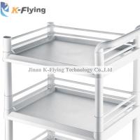 China Three Layer Hospital Instrument Trolley Diagonal Brake for sale