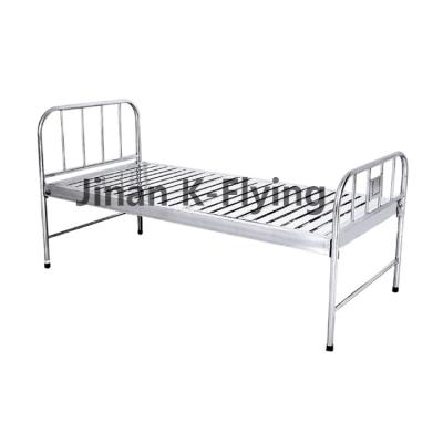 China 304 SS Nursing Home Bed , thick guardrail Hospital Manual Bed for sale