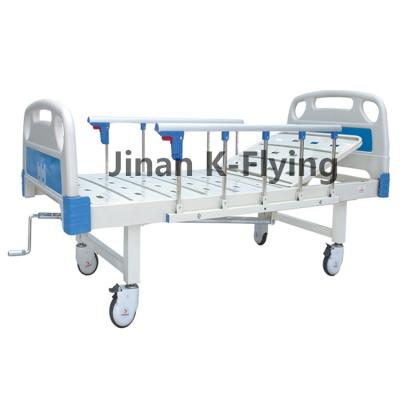 China Two Functions 1.5mm Frame Manual Nursing Bed Four Wheels for sale