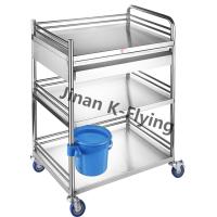 China 201 304 SS Three - Layer Treatment  Medical Trolley Cart for sale