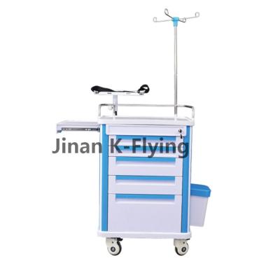 China Treatment Infusion Emergency Delivery Rescue Medical Trolley Cart for sale